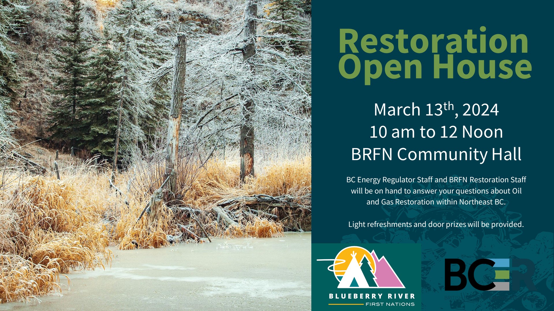 BCER and BRFN Restoration Open House - Blueberry River First Nations